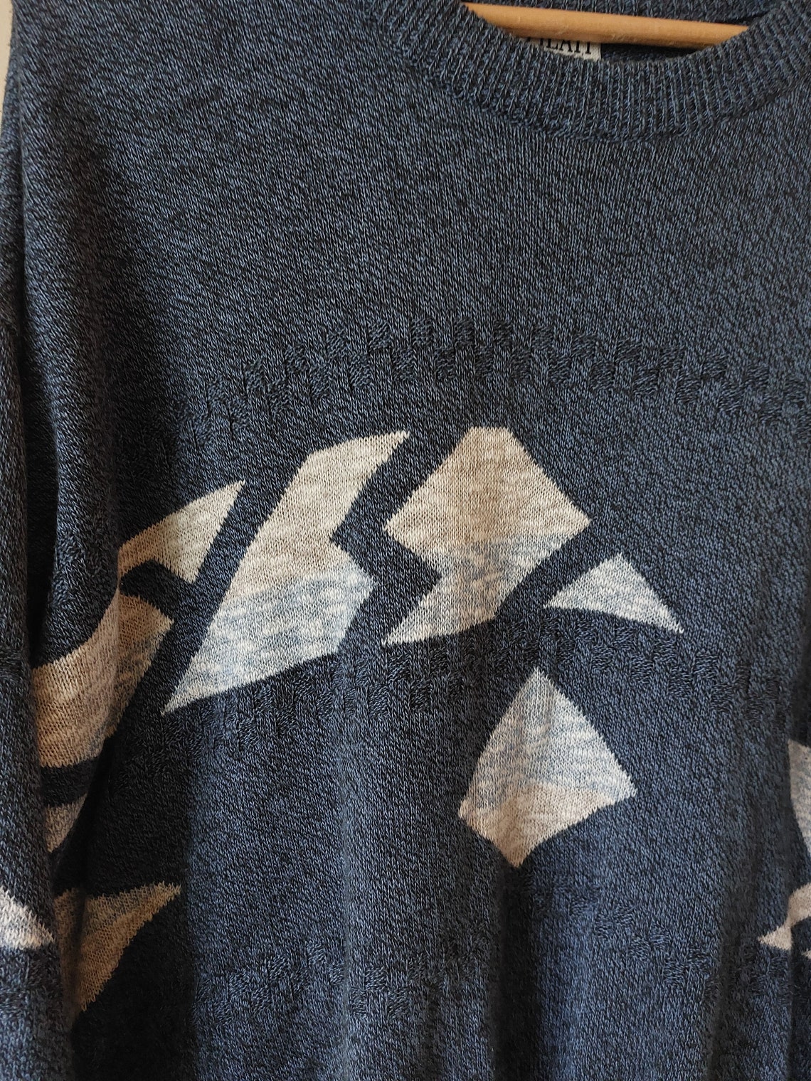 Vintage Retro Sweater, 80s Knitwear, Unisex Jumper, 80s Pullover ...