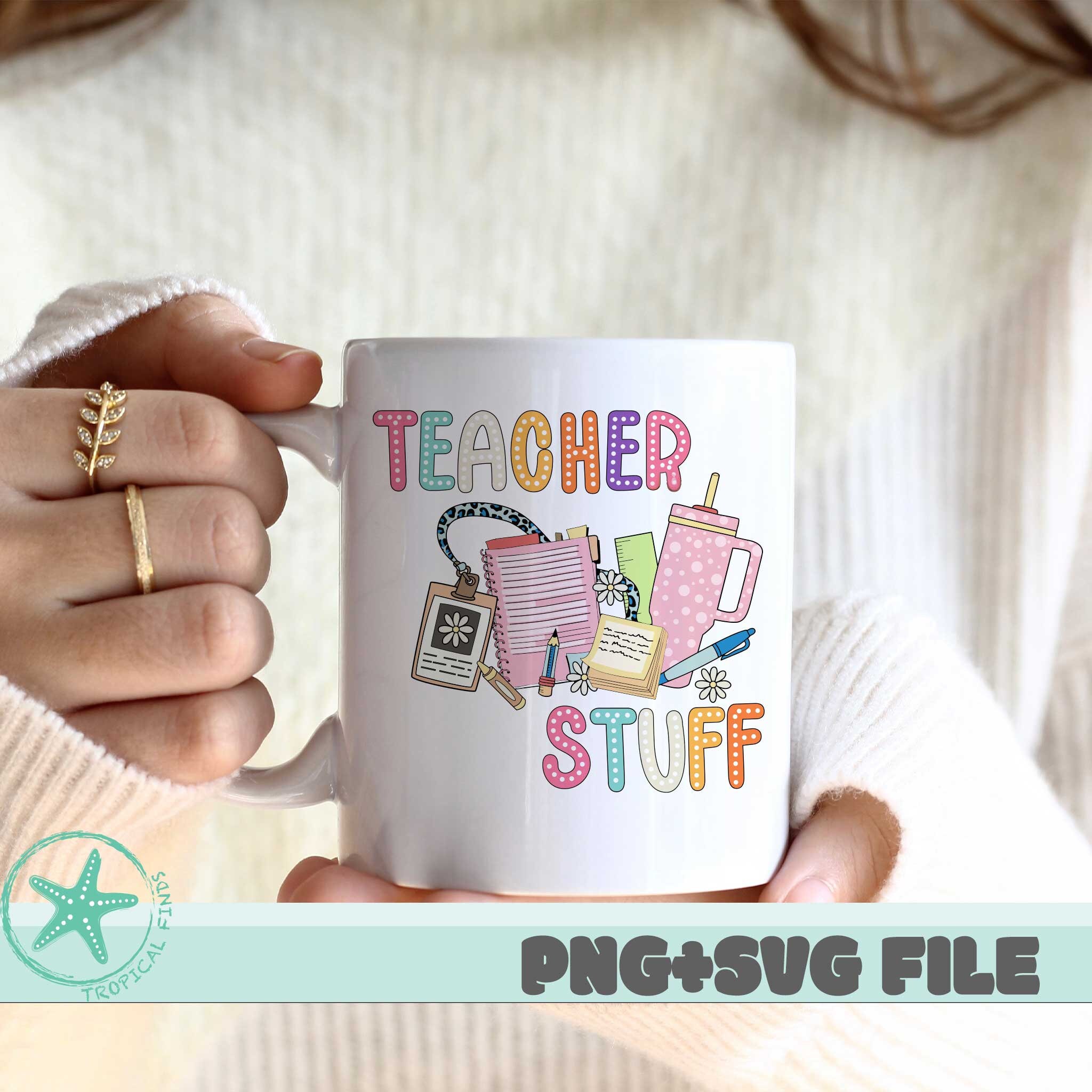 Teacher Stuff PNG SVG, Colorful Classroom Supplies PNG, Education ...