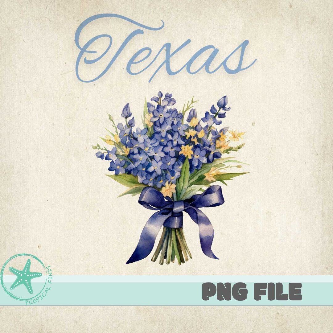 Texas Bluebonnets PNG, State Flower Art, Southern Charm, Texas Girl ...