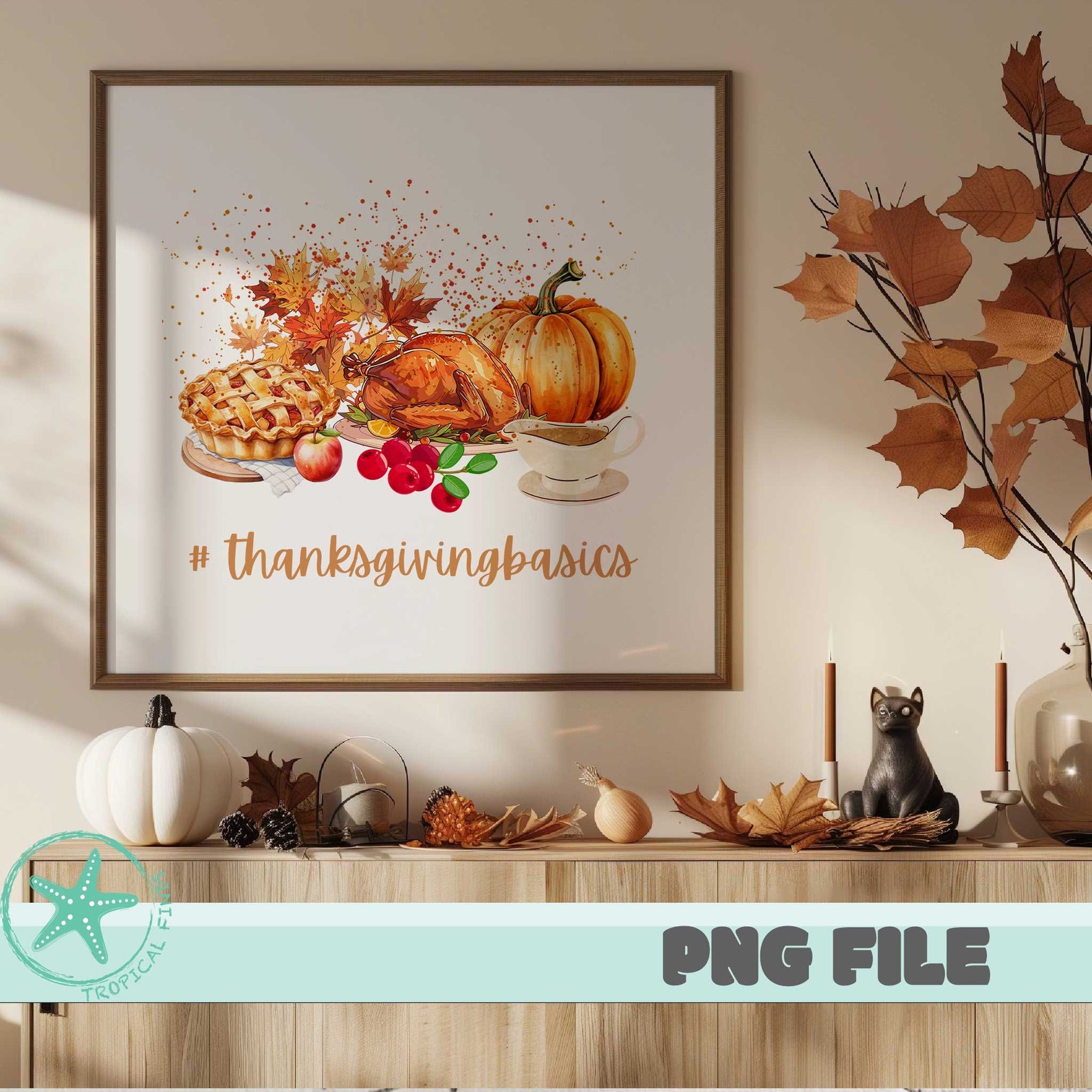 Thanksgiving Basics PNG, Fall Feast PNG, Autumn Harvest PNG, Pumpkin ...