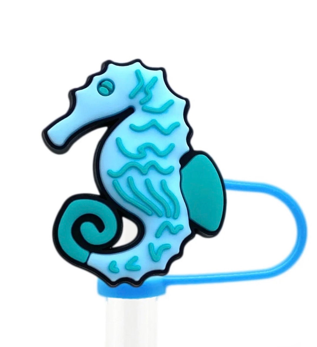 Straw Cover Seahorse Coastal Collection 7mm Silicone Tumbler ...