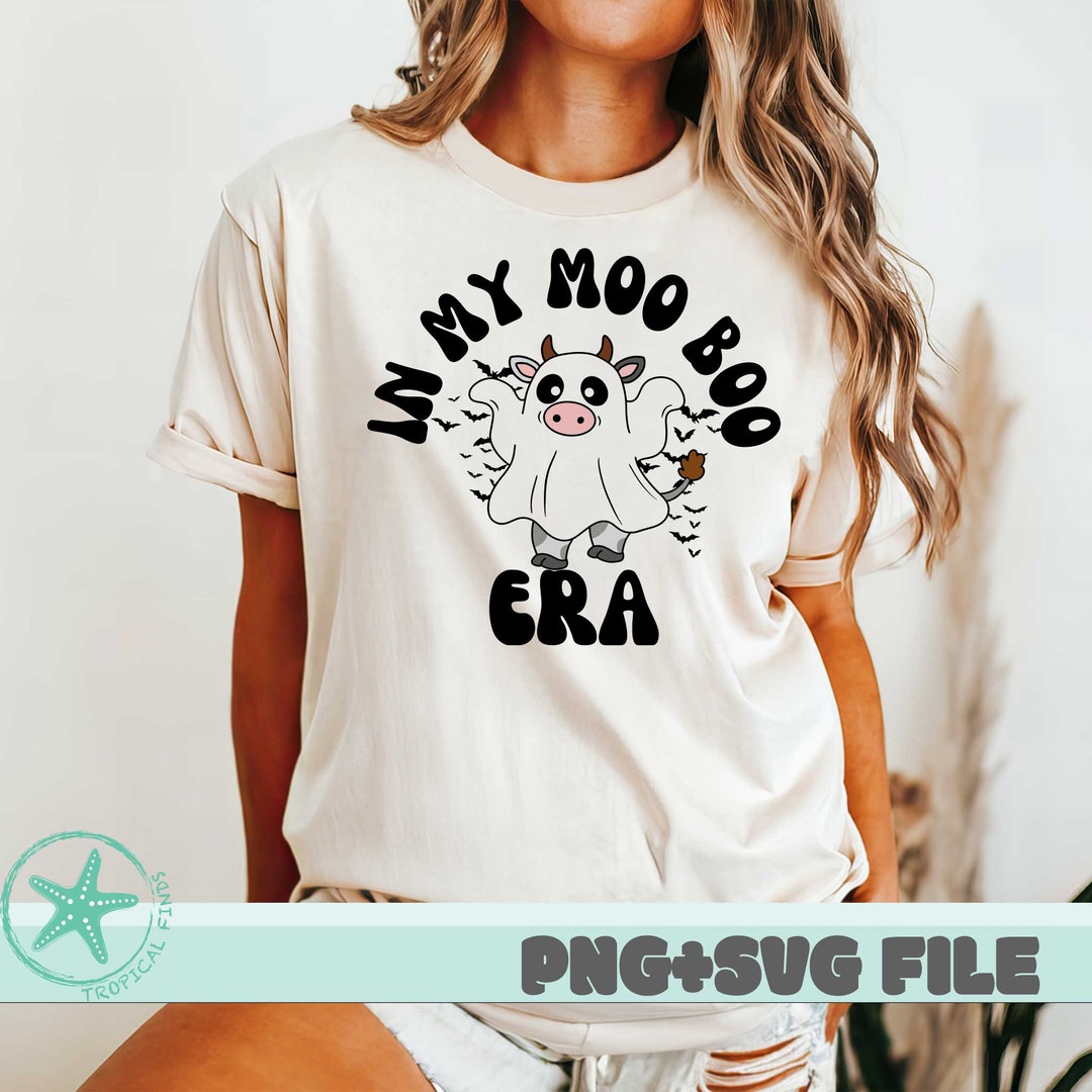 My Moo Boo Era PNG SVG, Ghost Cow PNG, Halloween Farm Png Svg, Cute ...