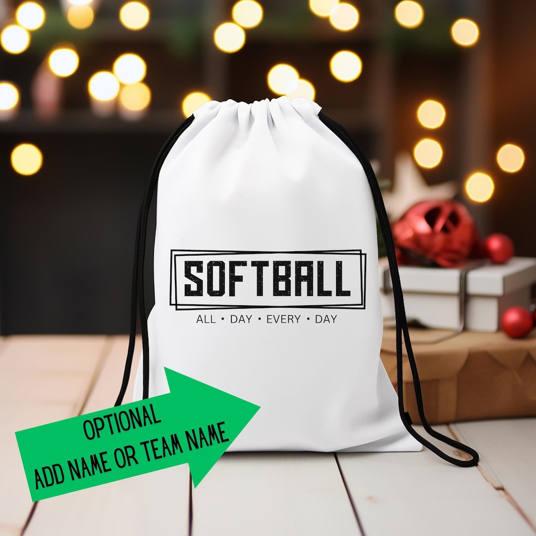 Custom Softball Sling Bag Gift, Softball Gift Bag, Softball Baseball ...