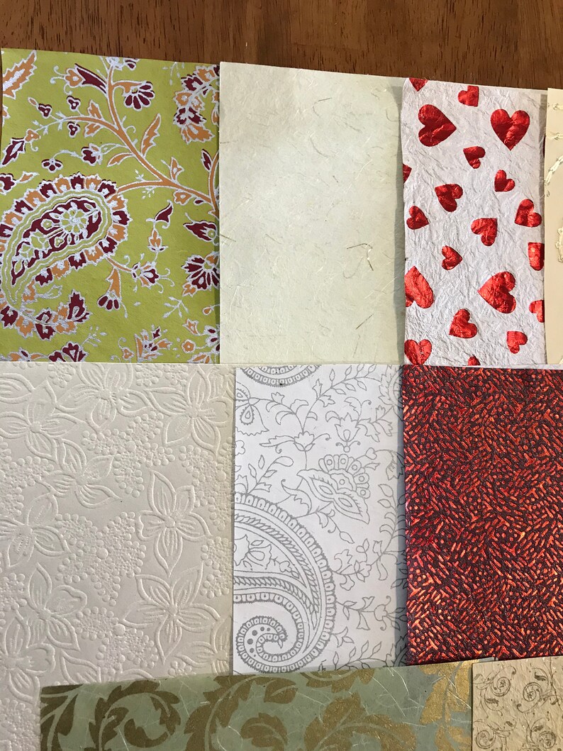 10 Metallic Shiny Hand Crafted Specialty Art Printed Papers - Etsy