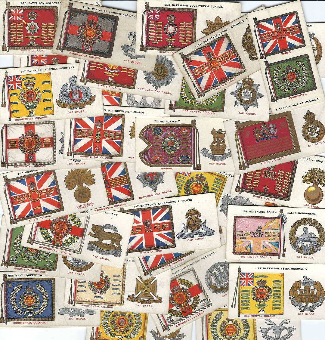 Regimental Standards and Cap Badges Military Flags Crests- Cigarette ...