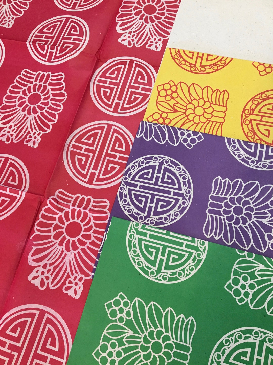 Asian Rice Paper Wrapping Paper Set - Joss Paper Burnt Offerings Ritual ...