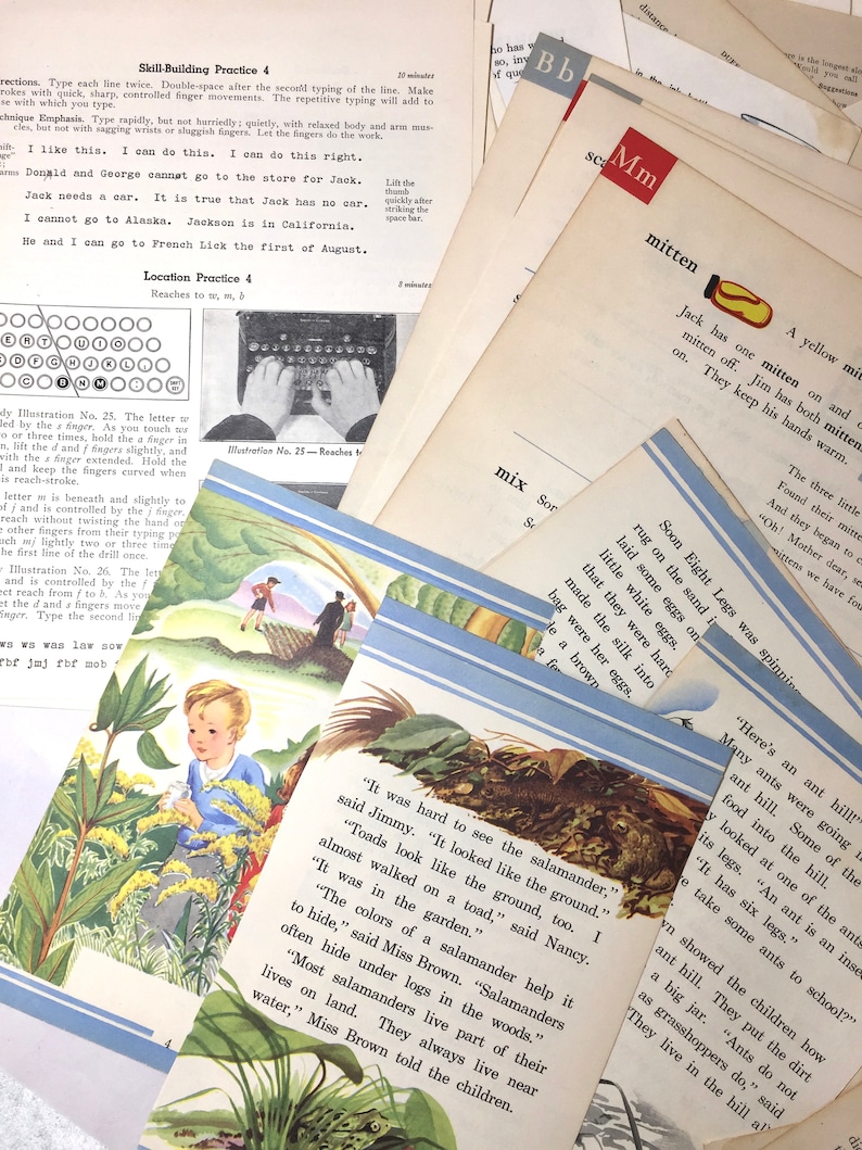 School Days Book Textbook Pages Inspiration Pack 86 Page; Illustrations ...