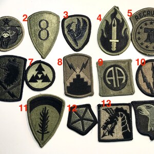 Vintage ARMY PATCHES Military Shoulder Insignia Uniform U.S. Pick a ...