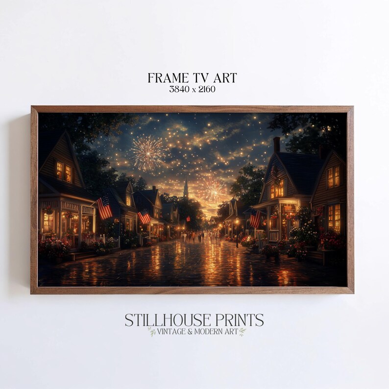 Patriotic Landscapes Frame TV Art Set of 12, Vintage Americana (digital ...