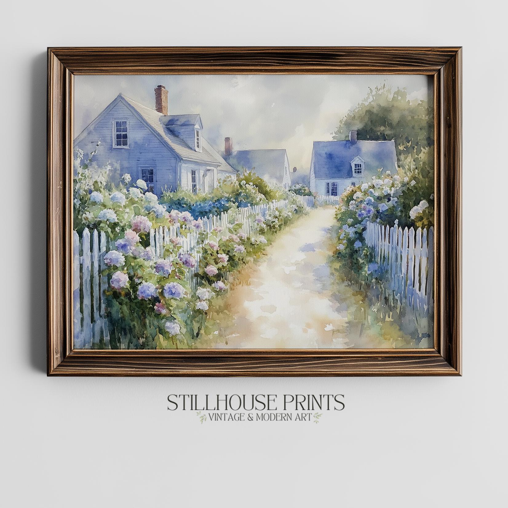 Sunlit Country Cottage Printable Art - Cozy Garden Path, Vintage ...