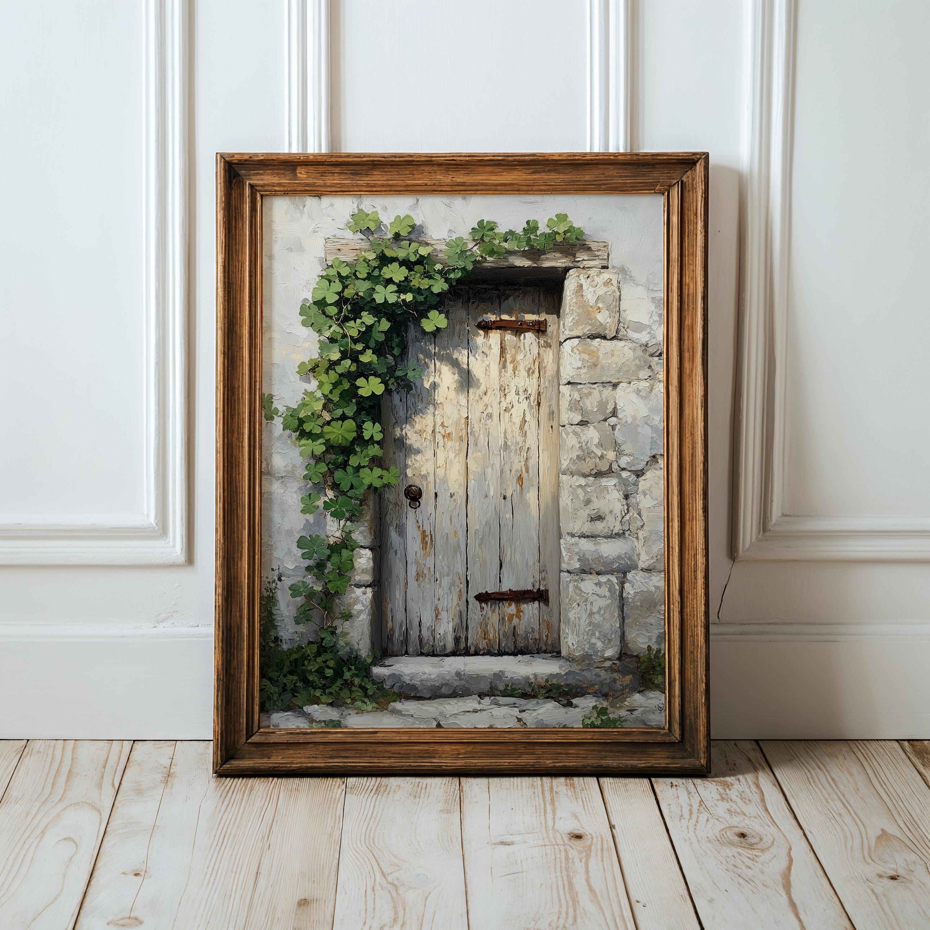 Rustic Irish Doorway With Climbing Ivy Print - St. Patrick's Day Wall ...