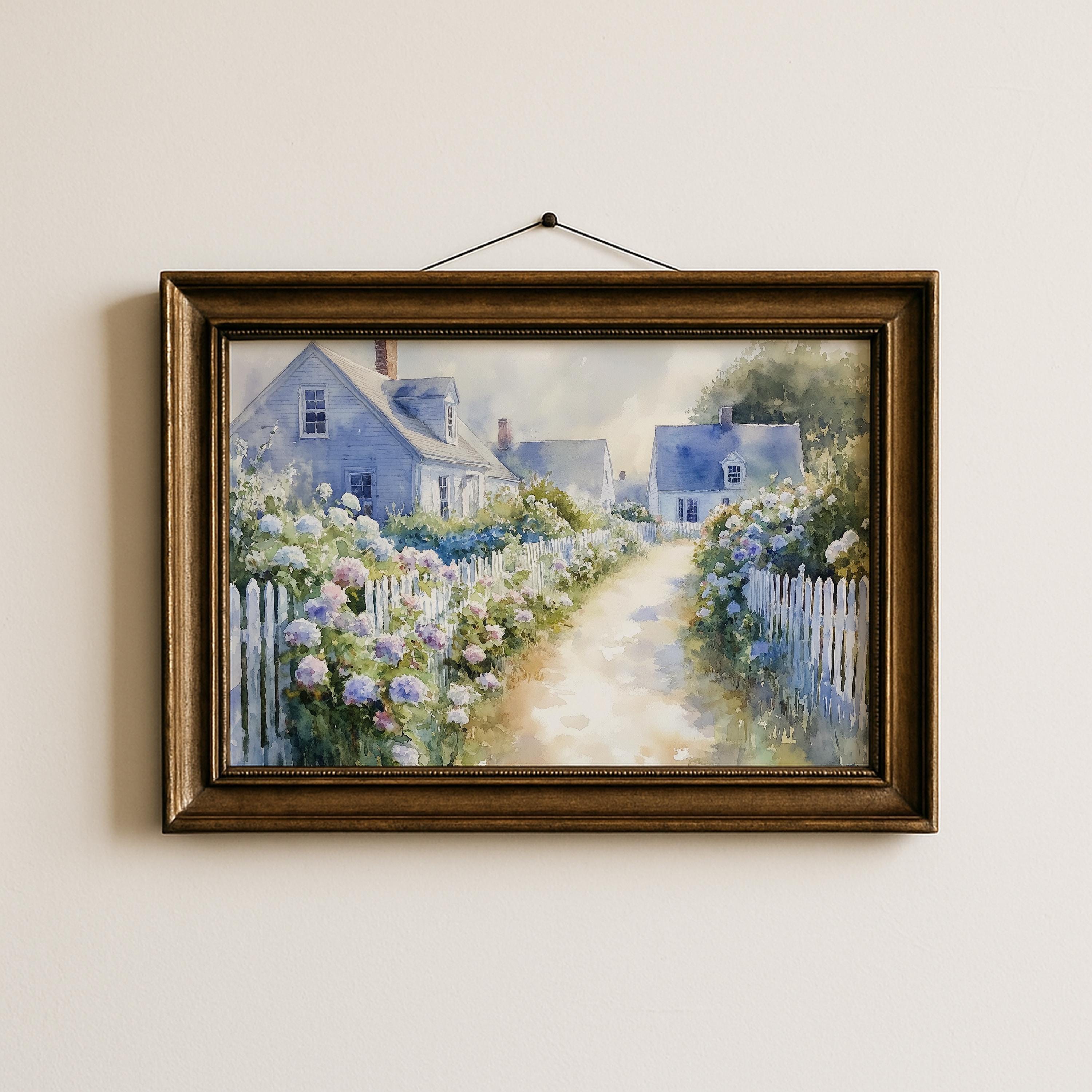 Sunlit Country Cottage Printable Art - Cozy Garden Path, Vintage ...