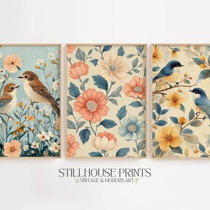 Vintage Floral Botanical Prints, William Morris Insp. Art Bundle ...
