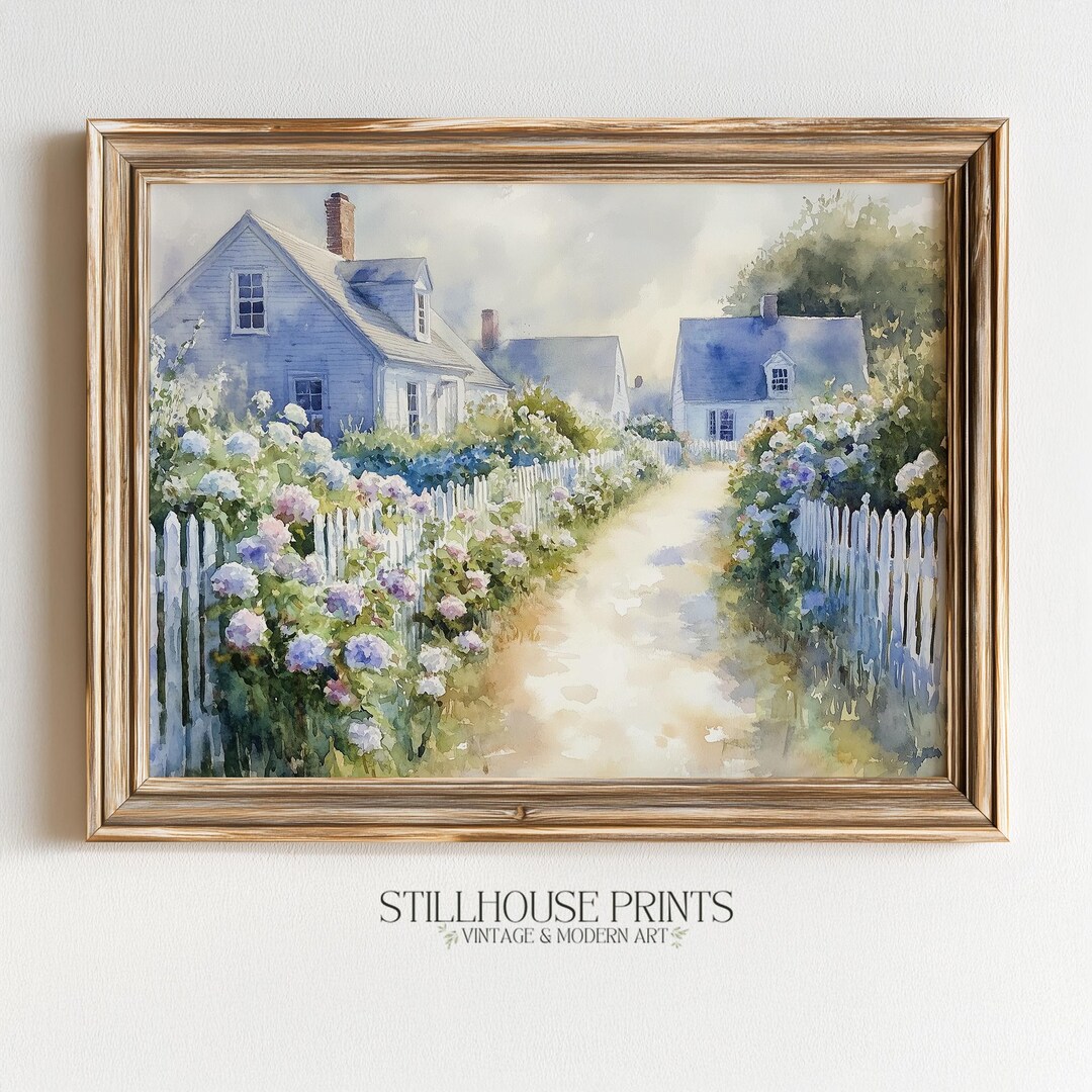 Sunlit Country Cottage Printable Art - Cozy Garden Path, Vintage ...