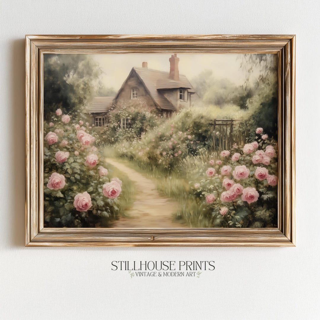 Floral English Cottage Printable Art for Home Decor - Vintage ...