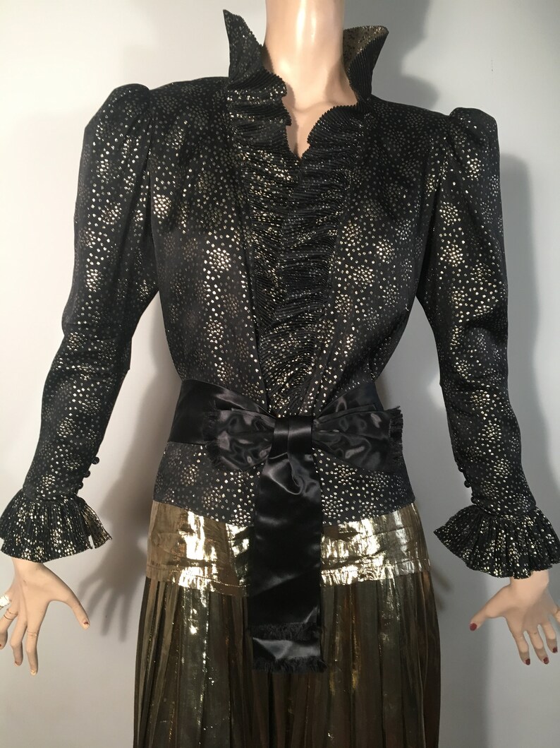 Vintage Yves Saint Laurent Rive Gauche Lame Dress Top 70s - Etsy