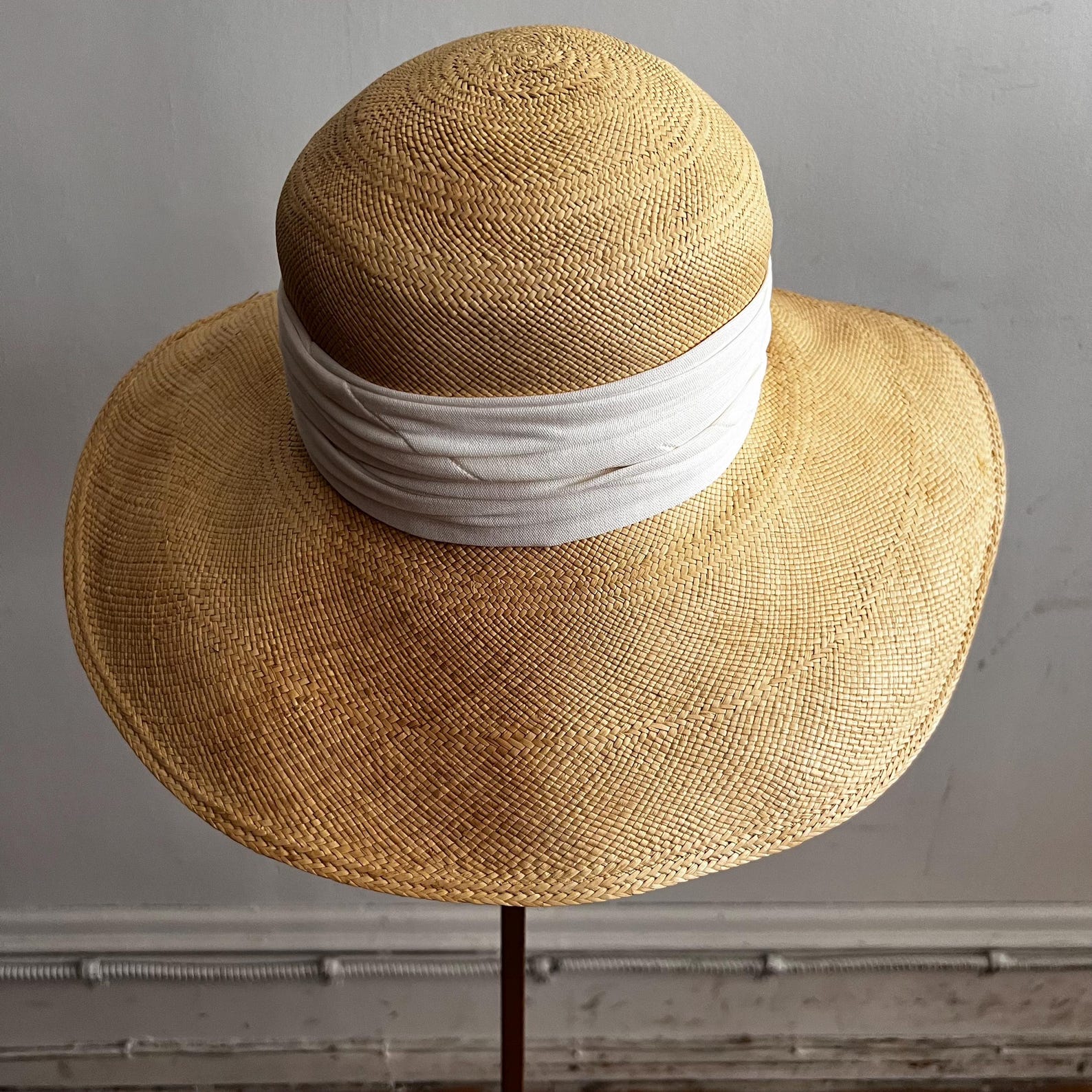 Vintage HALSTON Straw Hat, 70s HALSTON, 70s Straw Hat, Wide Brim Hat ...