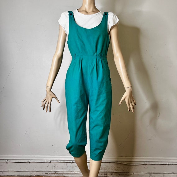 80s does 50s, vintage jumpsuit, capri jumpsuit, cotto… - Gem