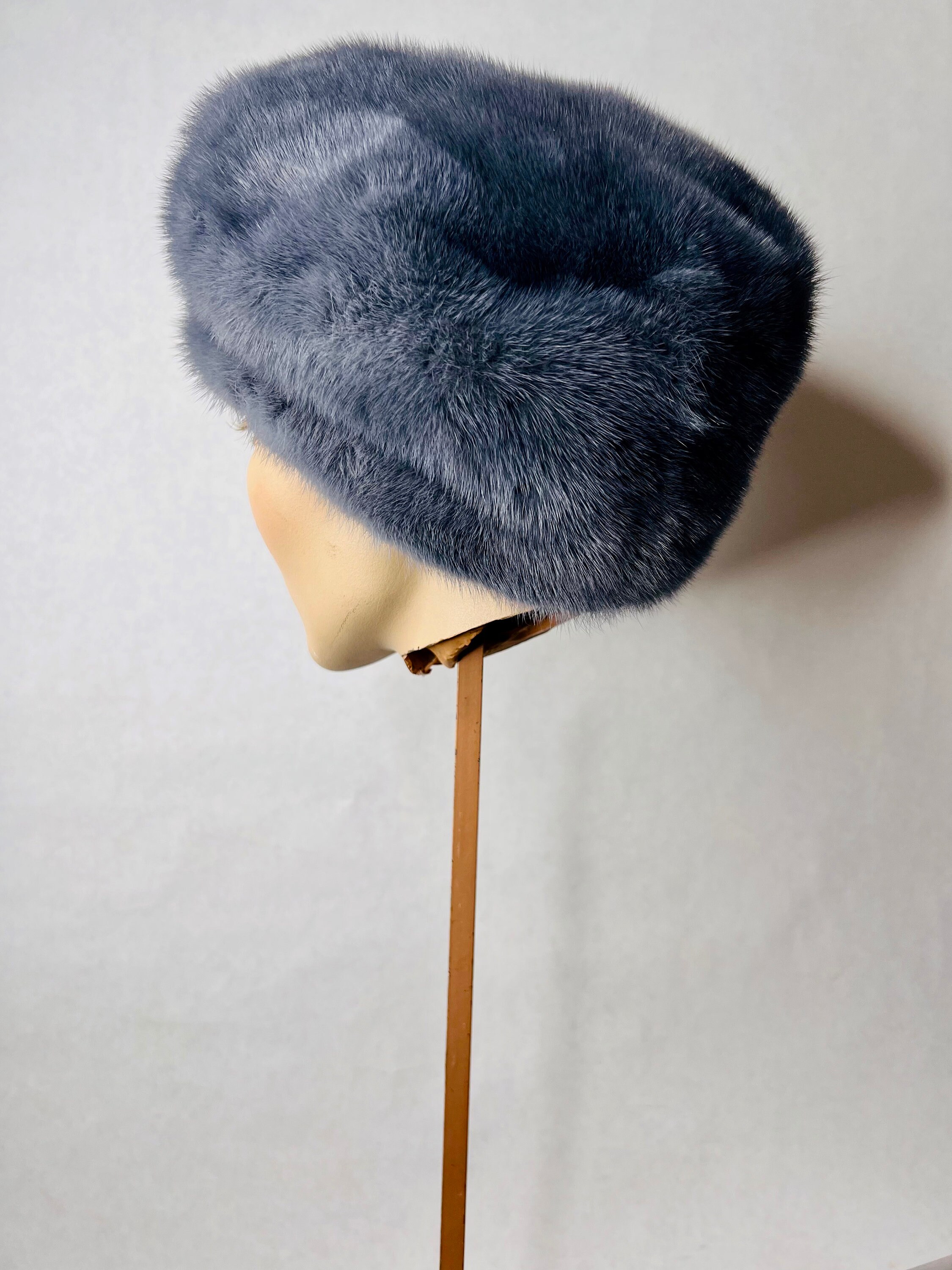 Patricia Underwood Hat, Slate Grey Fur Hat, Vintage Mink Hat, Vintage ...