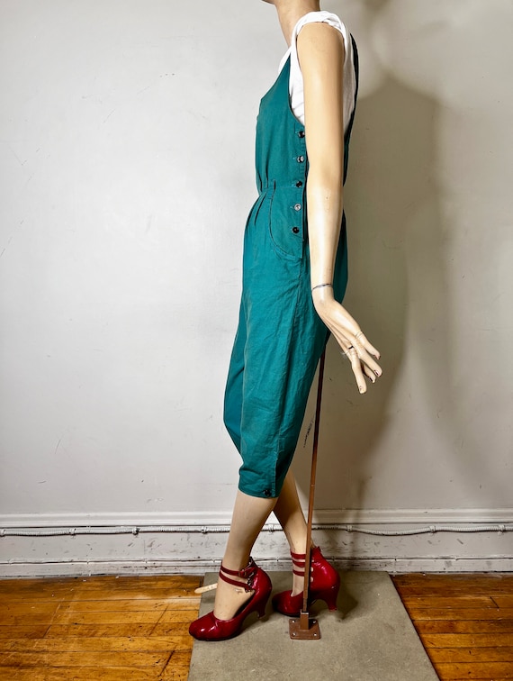 80s does 50s, vintage jumpsuit, capri jumpsuit, cotto… - Gem