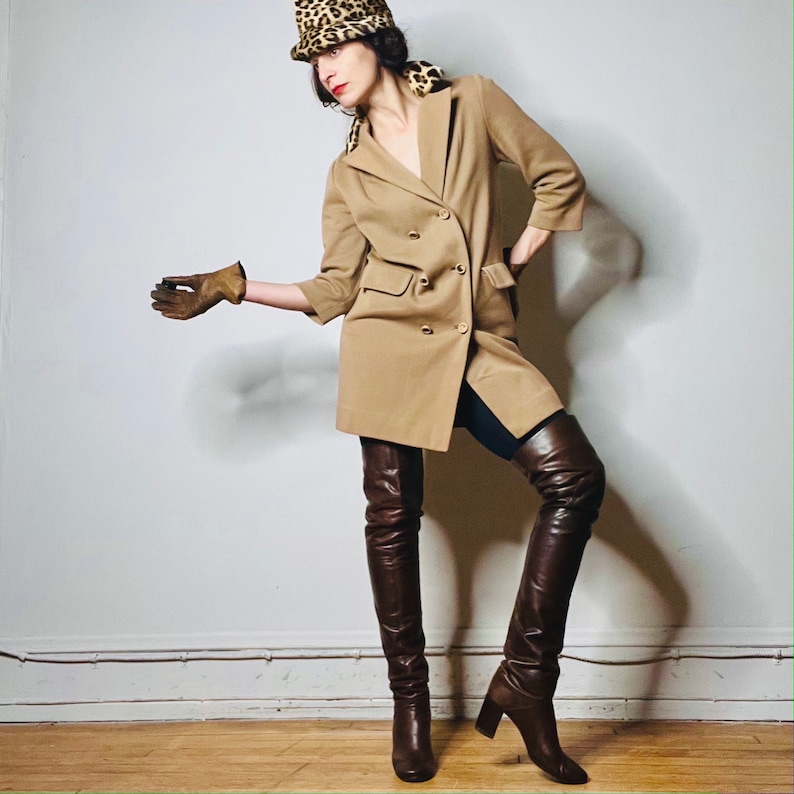 60er stiefel, 70er stiefel, Italien Stiefel, Overknee Stiefel, Braune Lederstiefel, Overknee ...