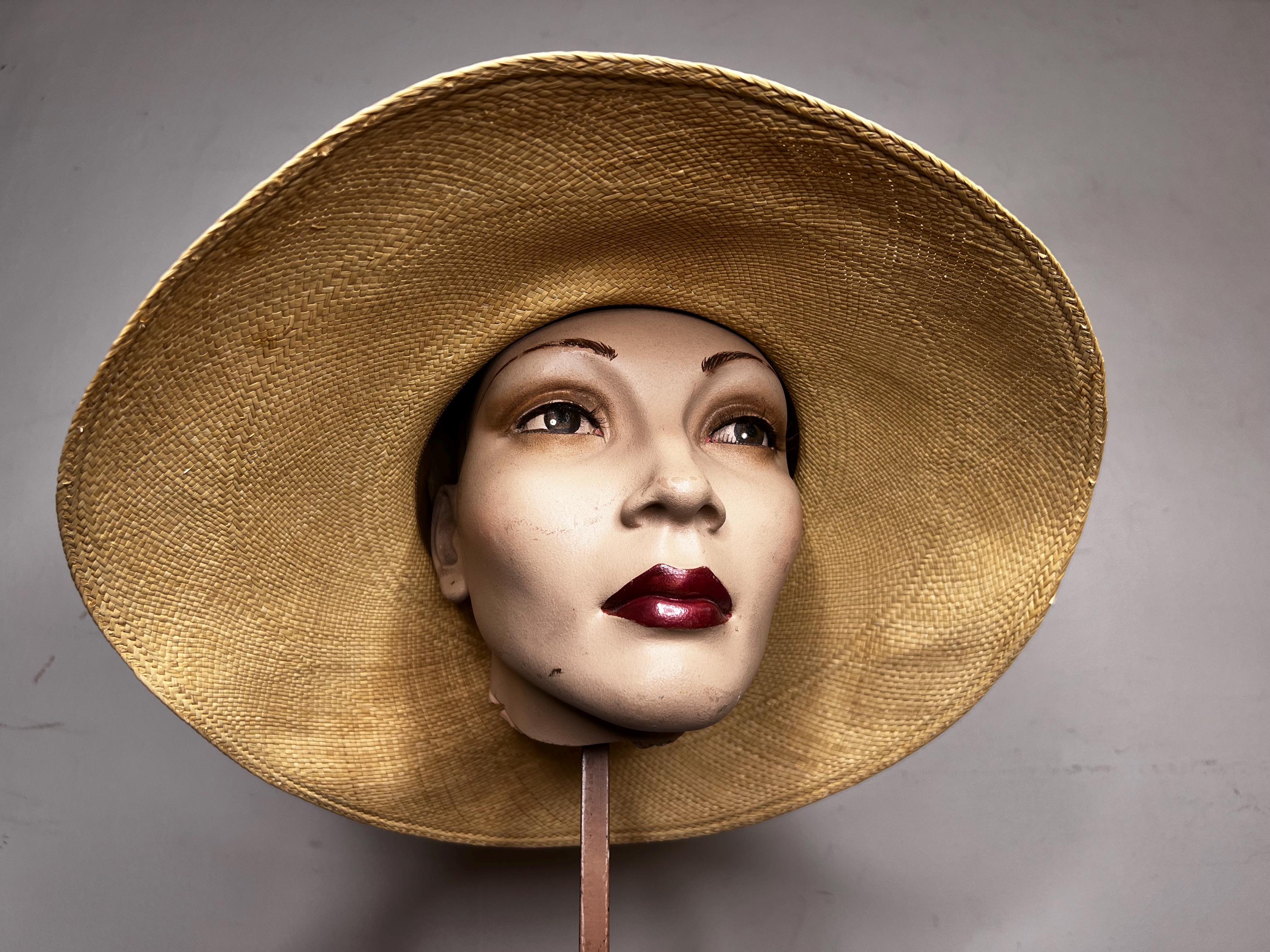 Vintage HALSTON Straw Hat, 70s HALSTON, 70s Straw Hat, Wide Brim Hat ...
