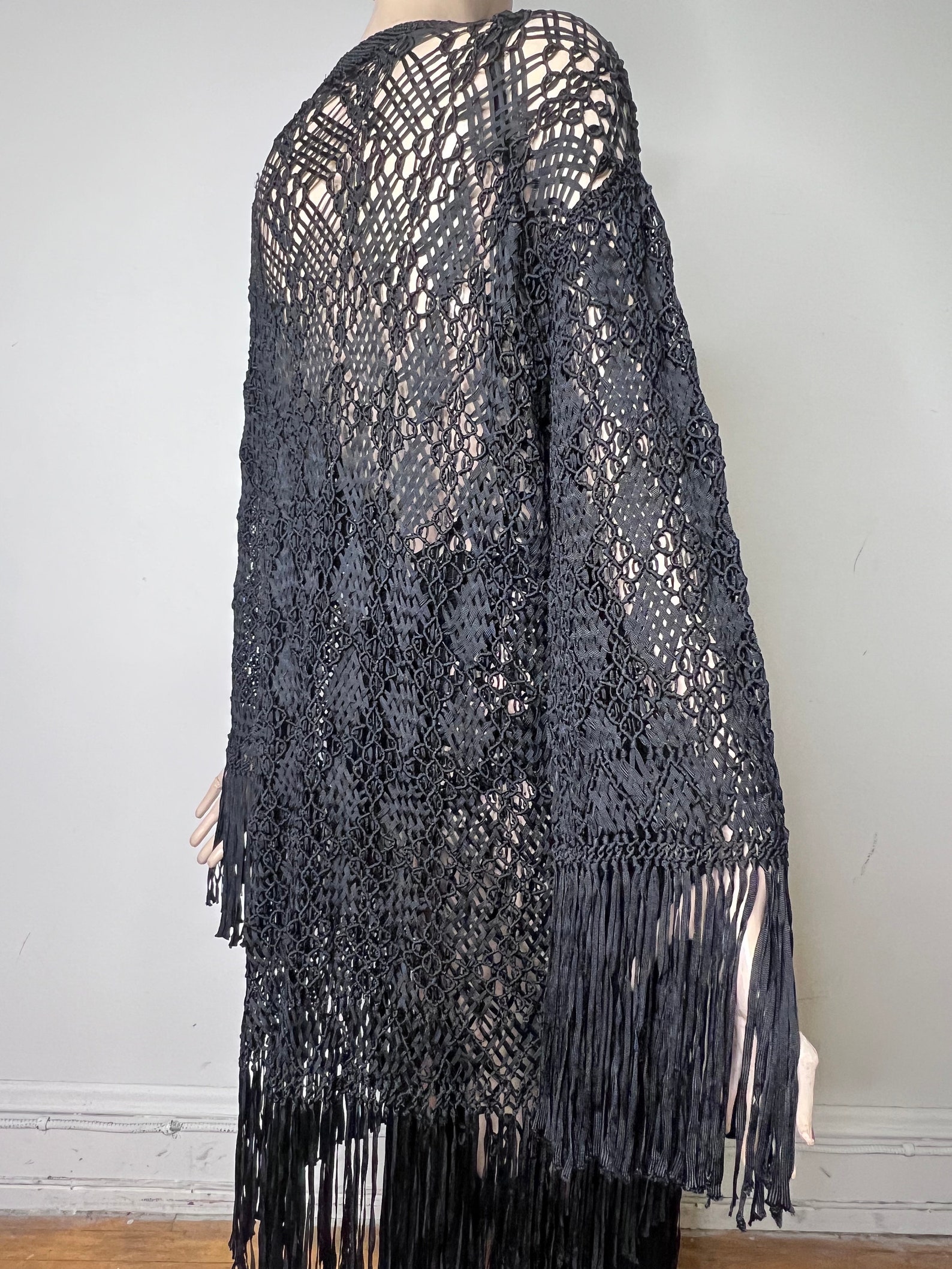 Vintage Duster, Ribbon Jacket, Macrame Jacket, Vintage Opera Coat, 70s ...
