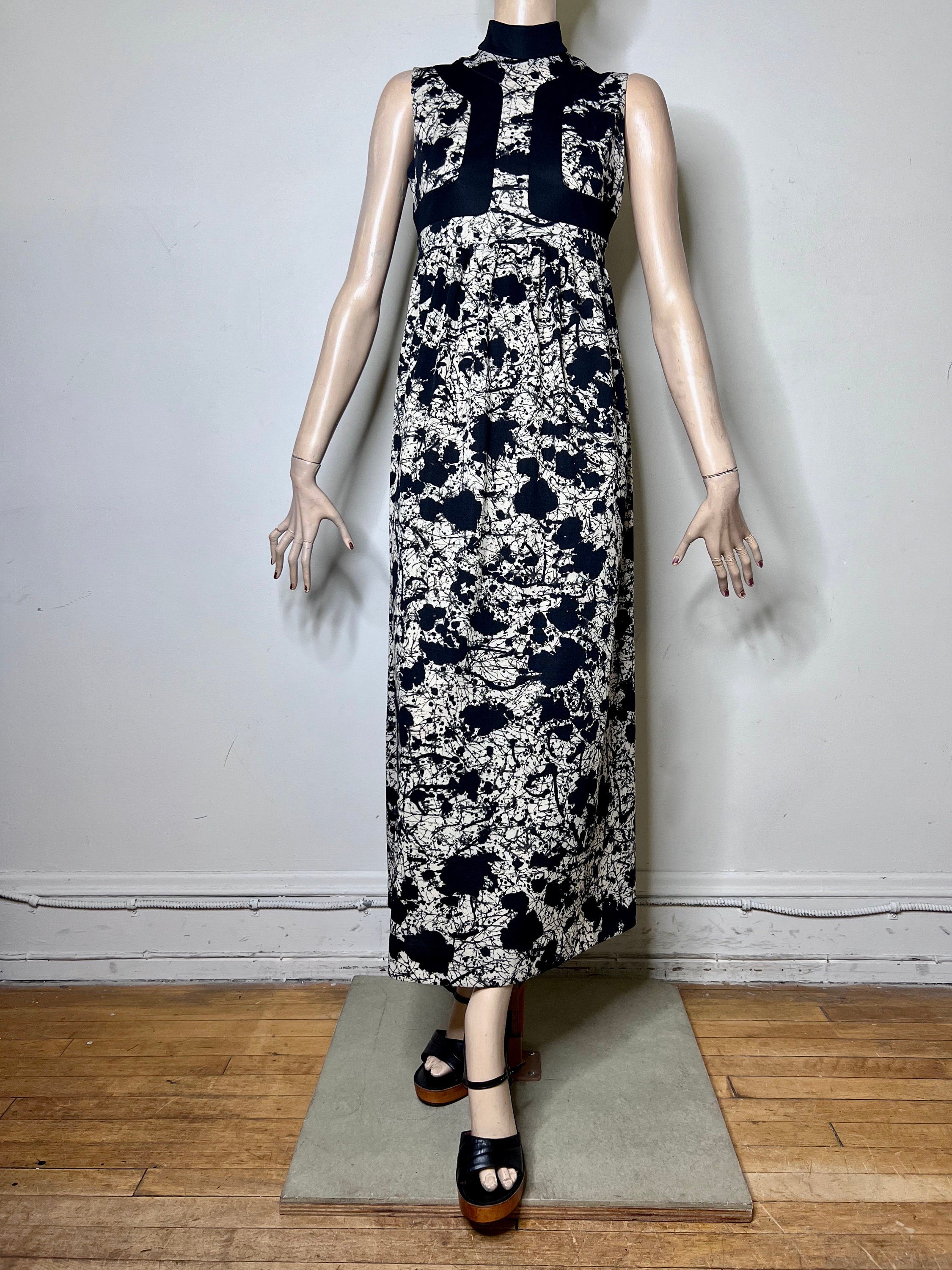 Vintage 60s Dress, Splatter Paint Dress, Graphic Dress, Space Age Dress ...