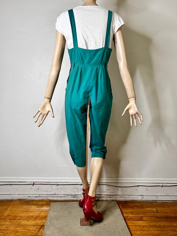 80s does 50s, vintage jumpsuit, capri jumpsuit, cotto… - Gem