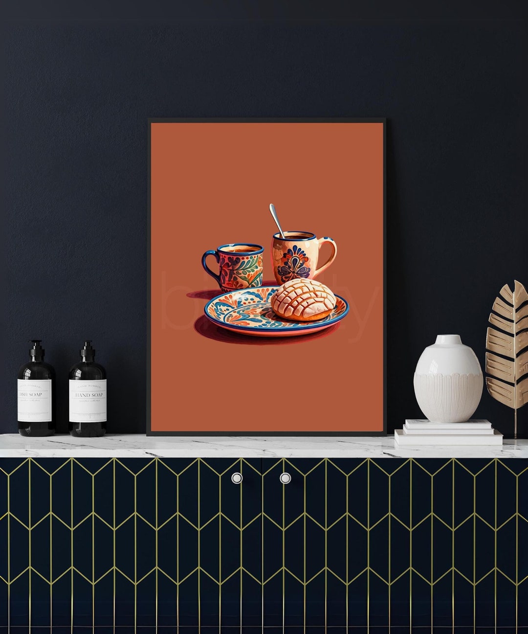 Mexican Pan Dulce Concha Modern Pop Art Retro Print, Wall Vertical ...