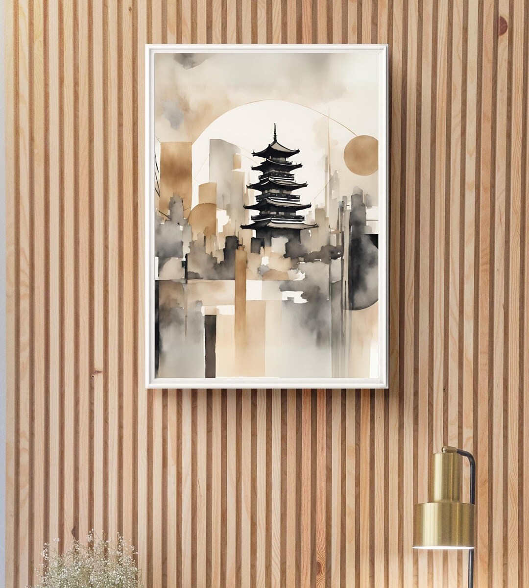 Osaka Japan Watercolor Art Painting Style Abstract Print - Etsy