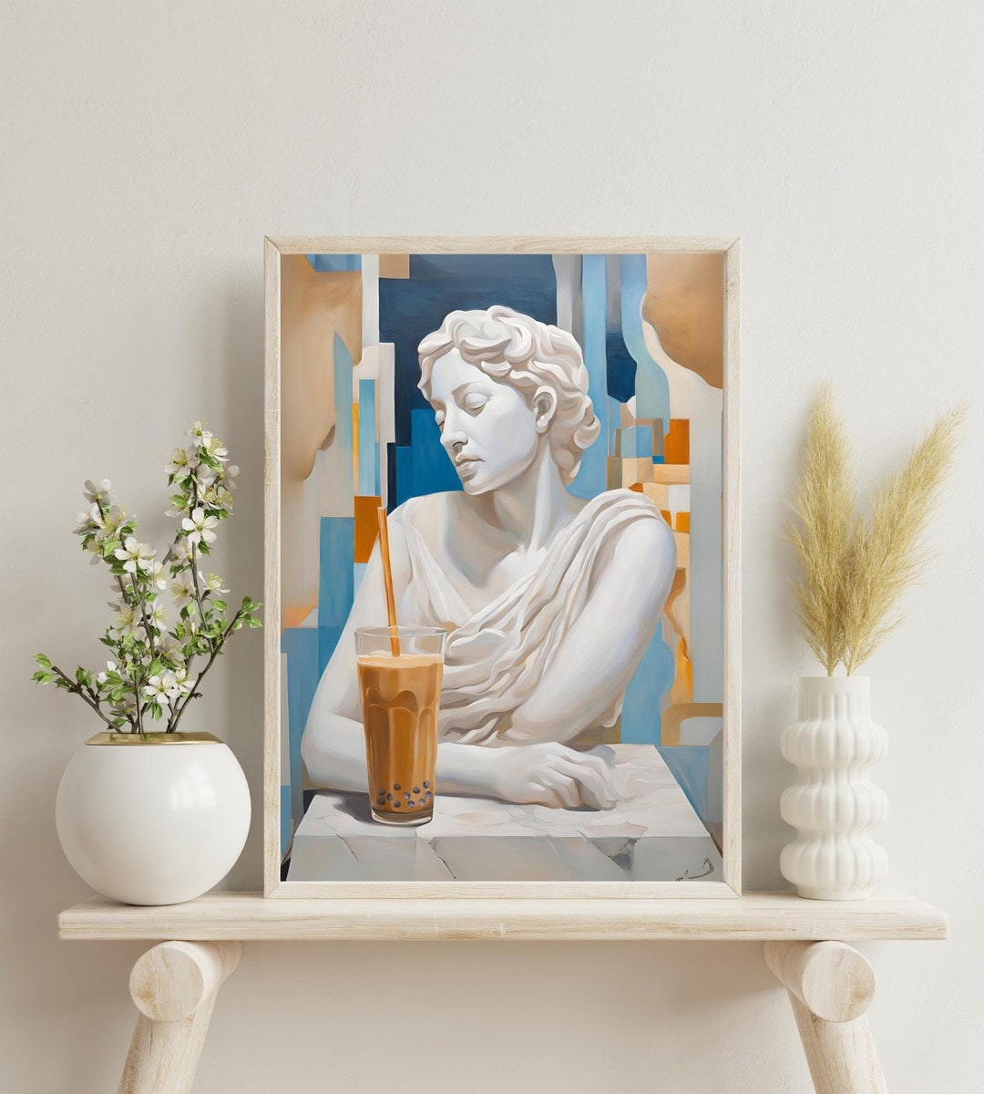 Nectar of the Gods, Greek Roman Marble Statue Female Figure Bust Boba ...