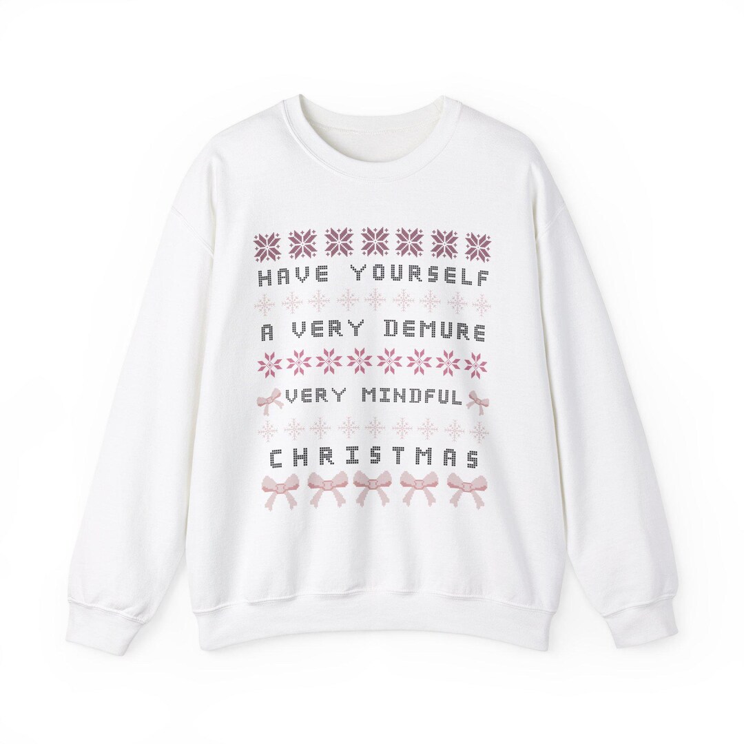 Very Demure Very Mindful Ugly Holiday Christmas Sweater Crewneck ...