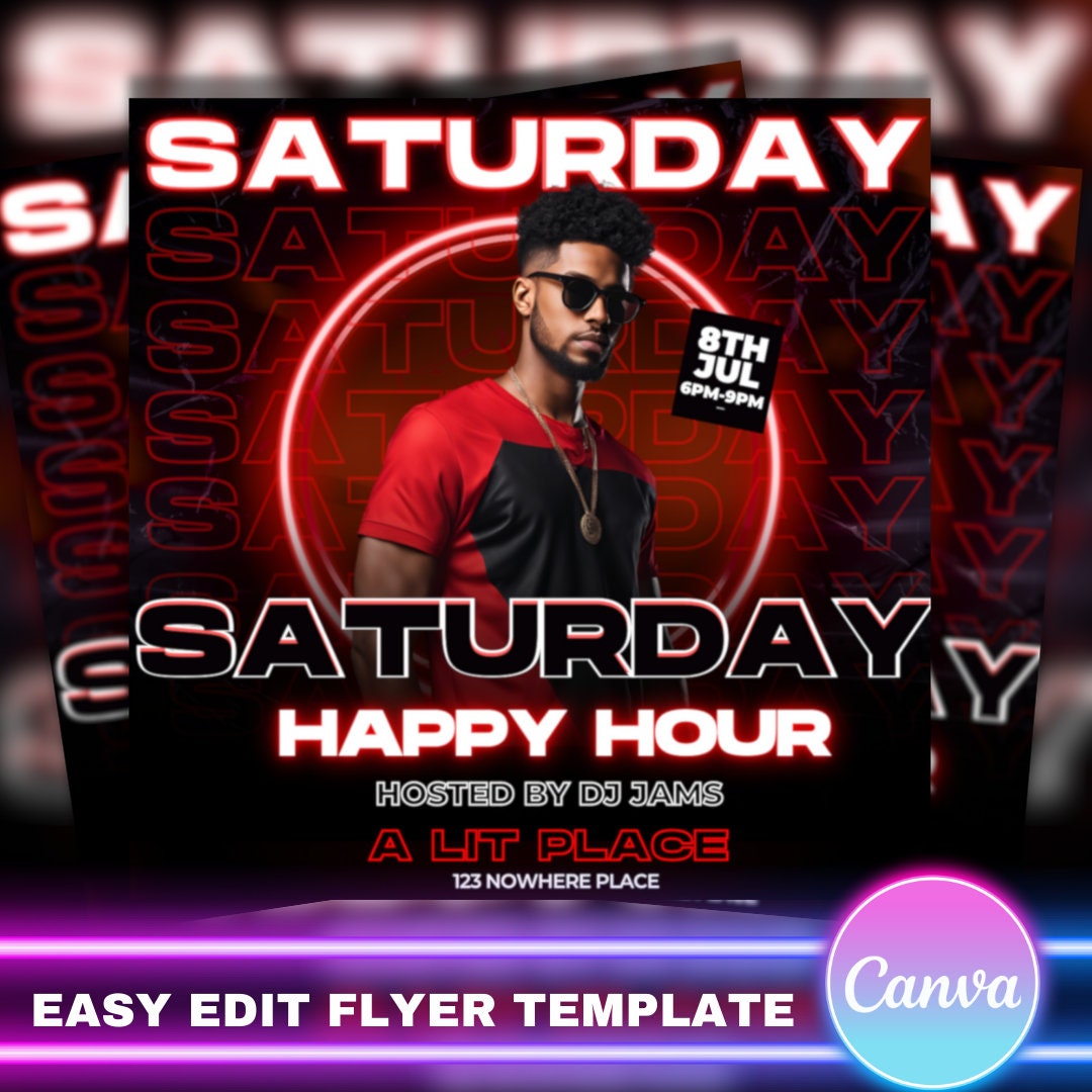 Red Party Flyer ,flyer Template, Night Flyer, Party Invite, Event ...