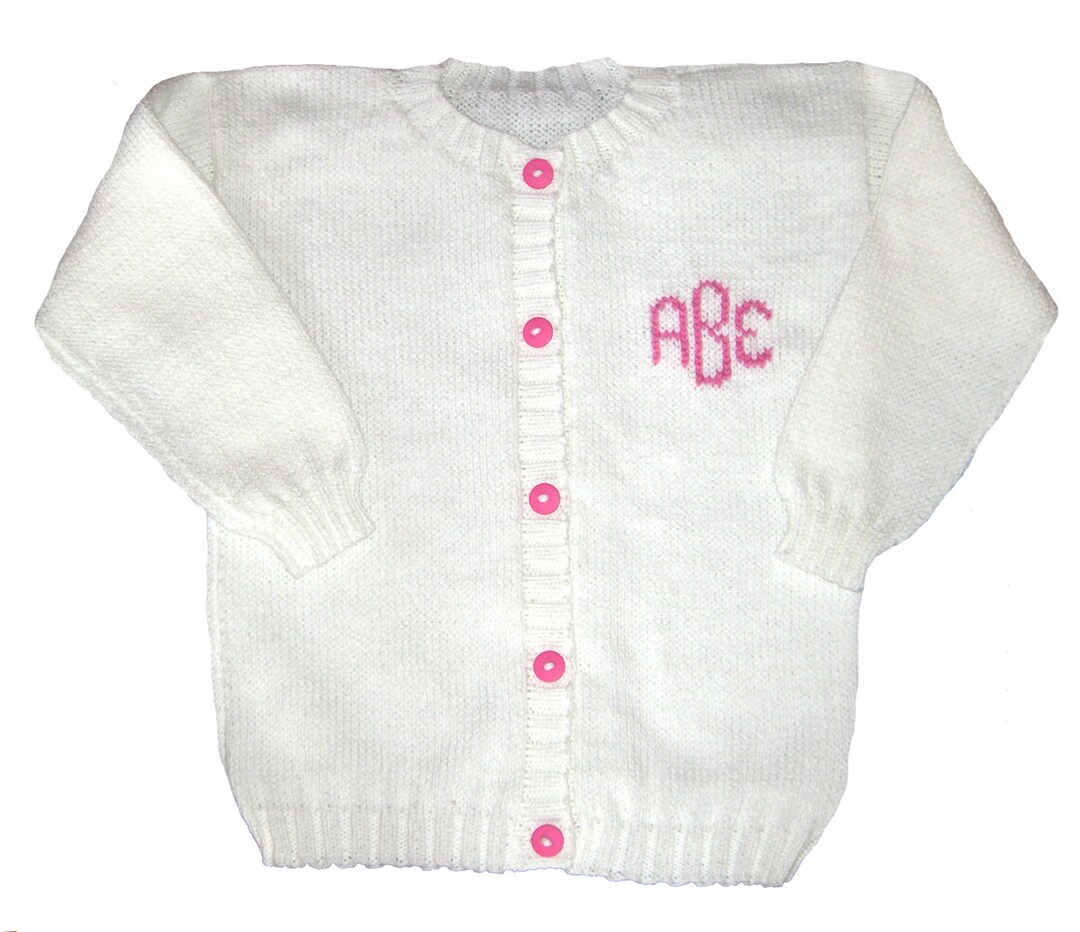 Monogrammed Baby Cardigan - Etsy