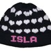 Personalized Hearts Name Hat - Etsy