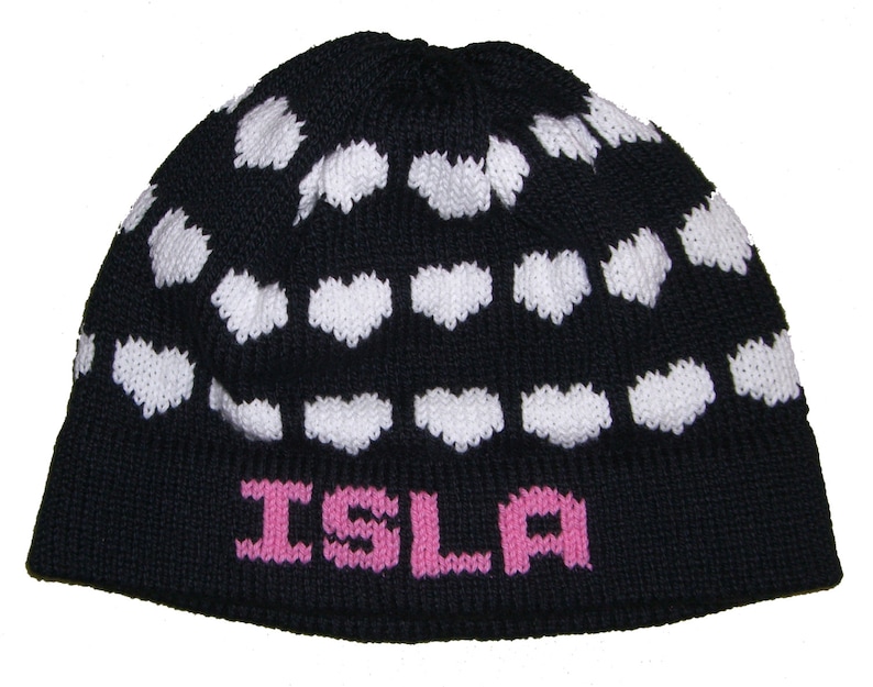 Personalized Hearts Name Hat - Etsy