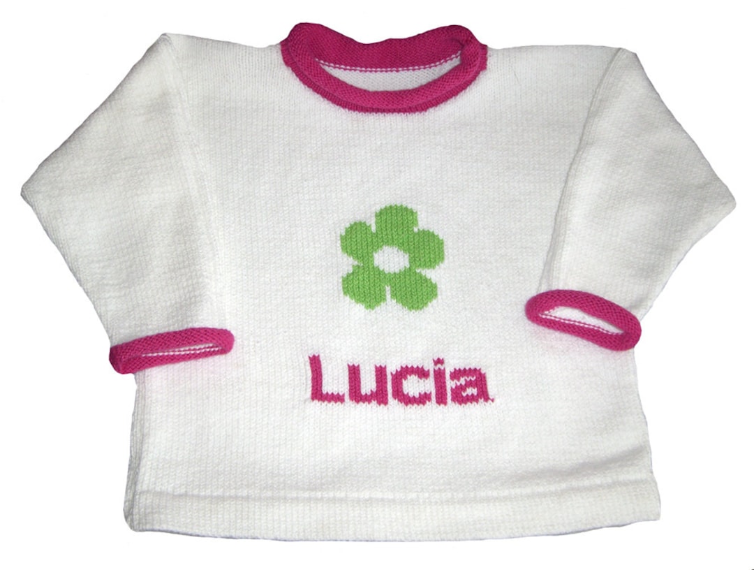 Personalized Daisy Sweater for Little Girls, Spring Girls Pullover ...