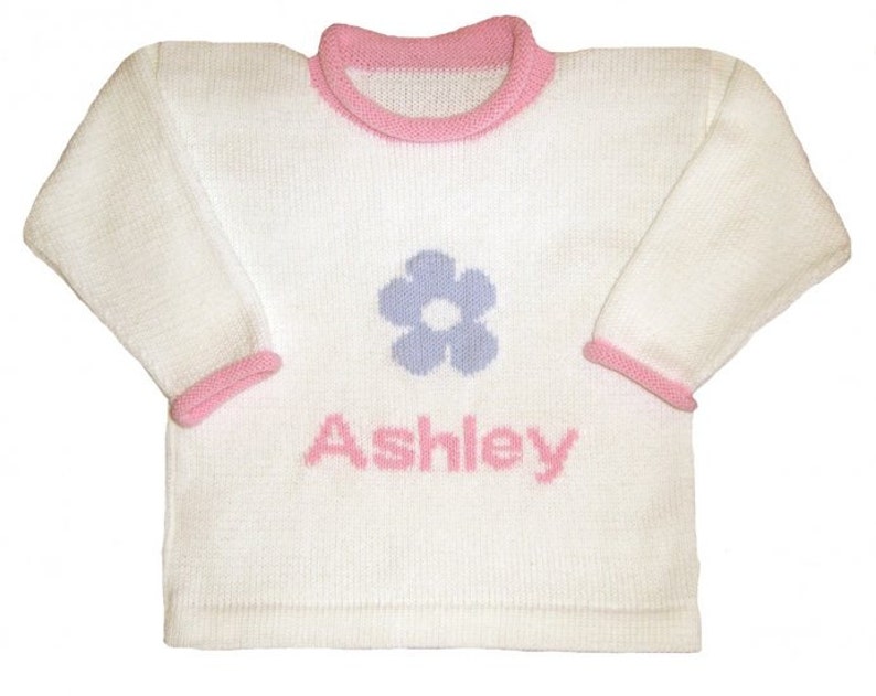 Personalized Daisy Sweater for Little Girls, Spring Girls Pullover ...