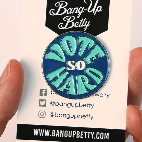 Rosie the Riveter vote Enamel Lapel Pin Vote Blue - Etsy