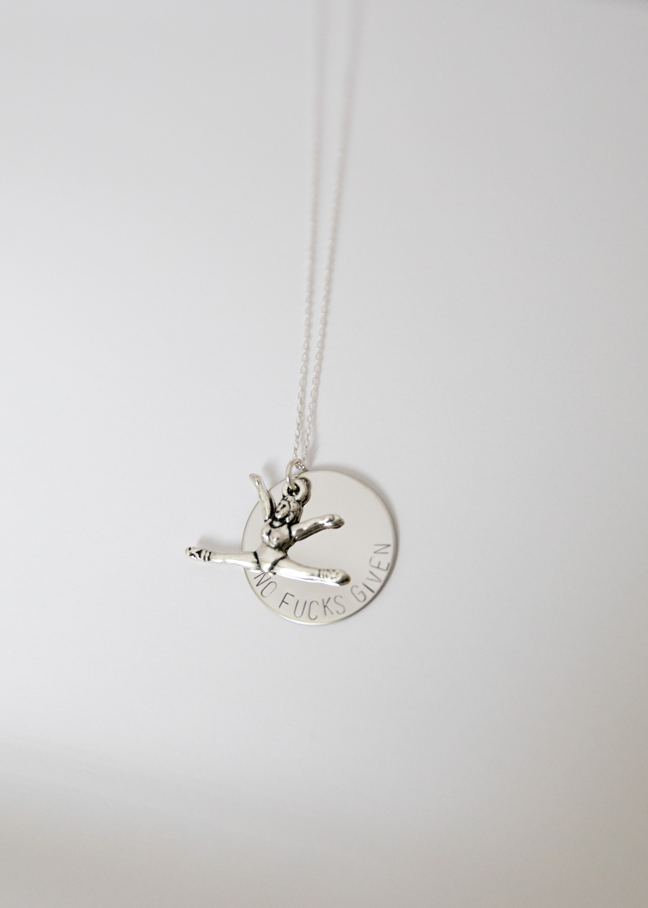 I Don't Care No Fucks Given Necklace | Etsy