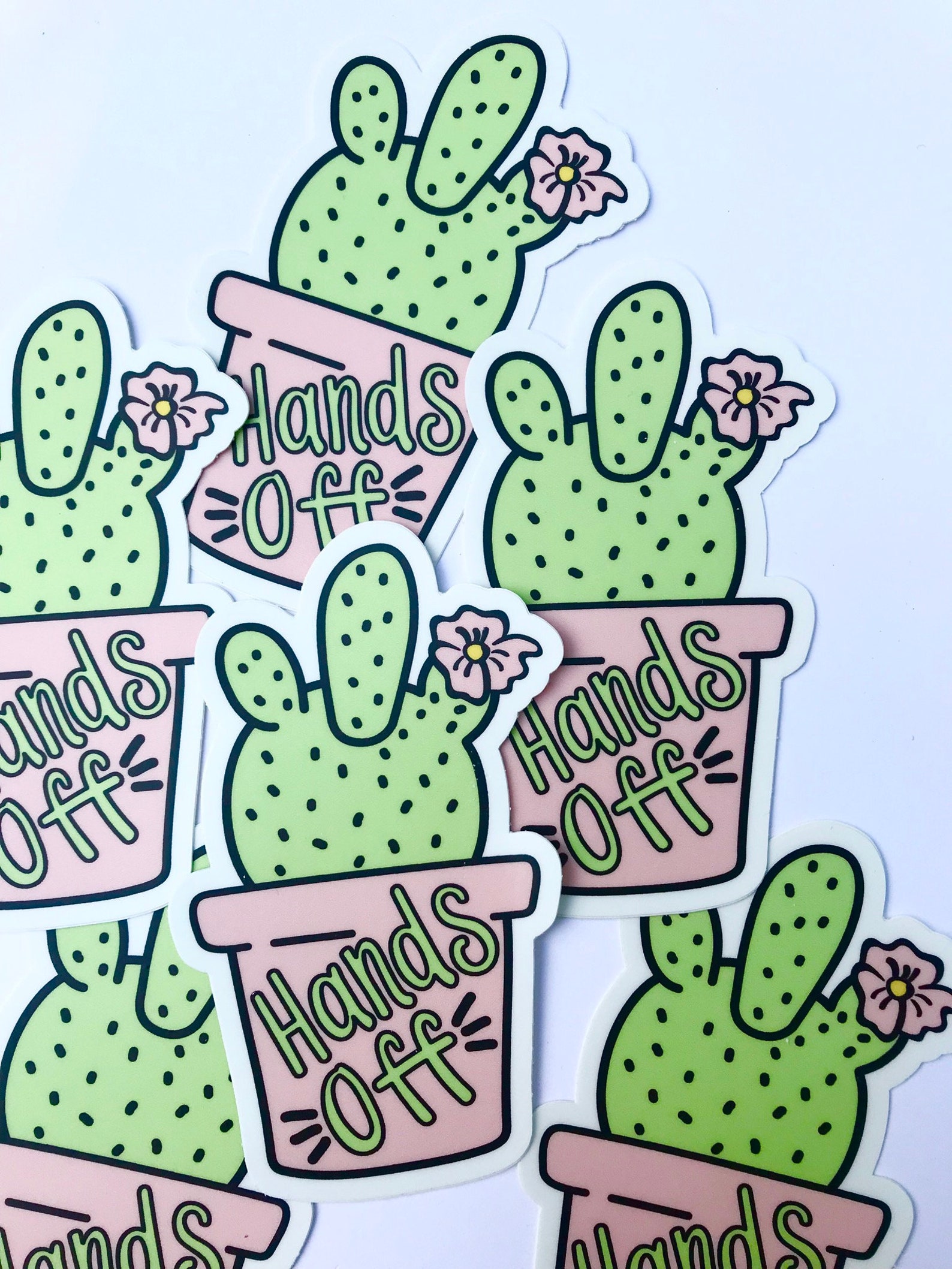 Hands off Cactus Sticker Feminist Bumper Sticker | Etsy