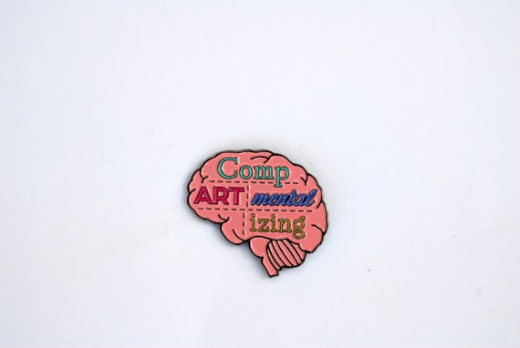 Compartmentalizing Brain Enamel Lapel Pin Psychology | Etsy