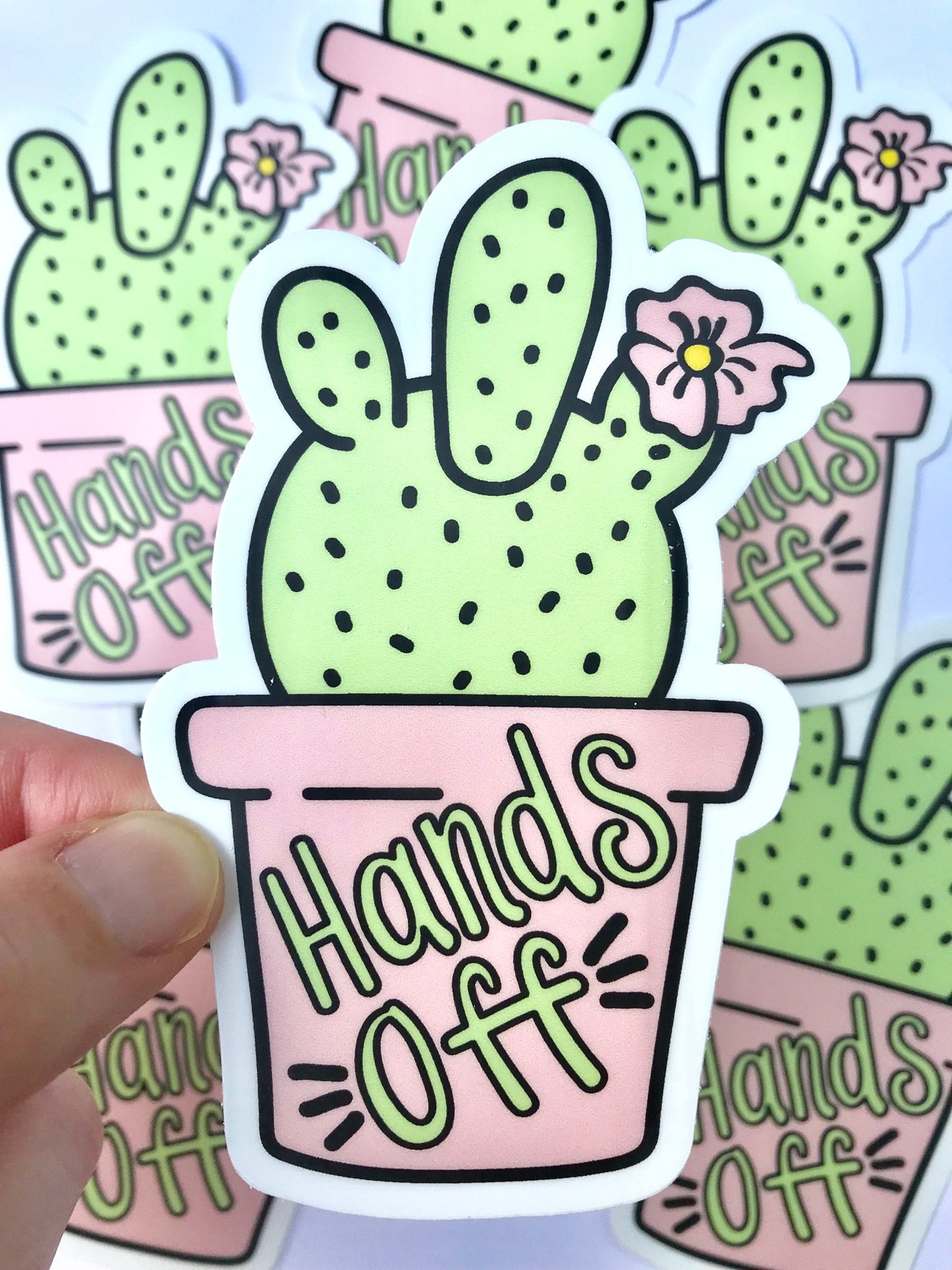 Hands off Cactus Sticker Feminist Bumper Sticker | Etsy