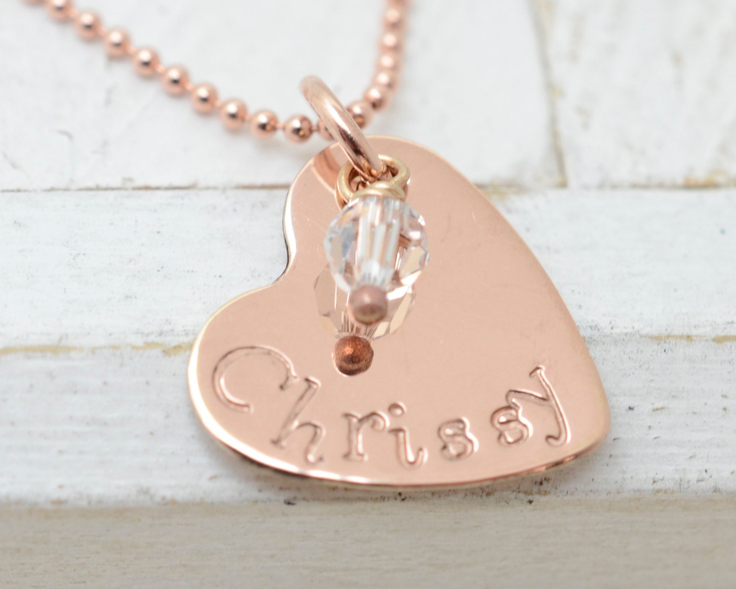 Rose Gold Filled Heart Necklace Valentines Day Necklace Gift | Etsy