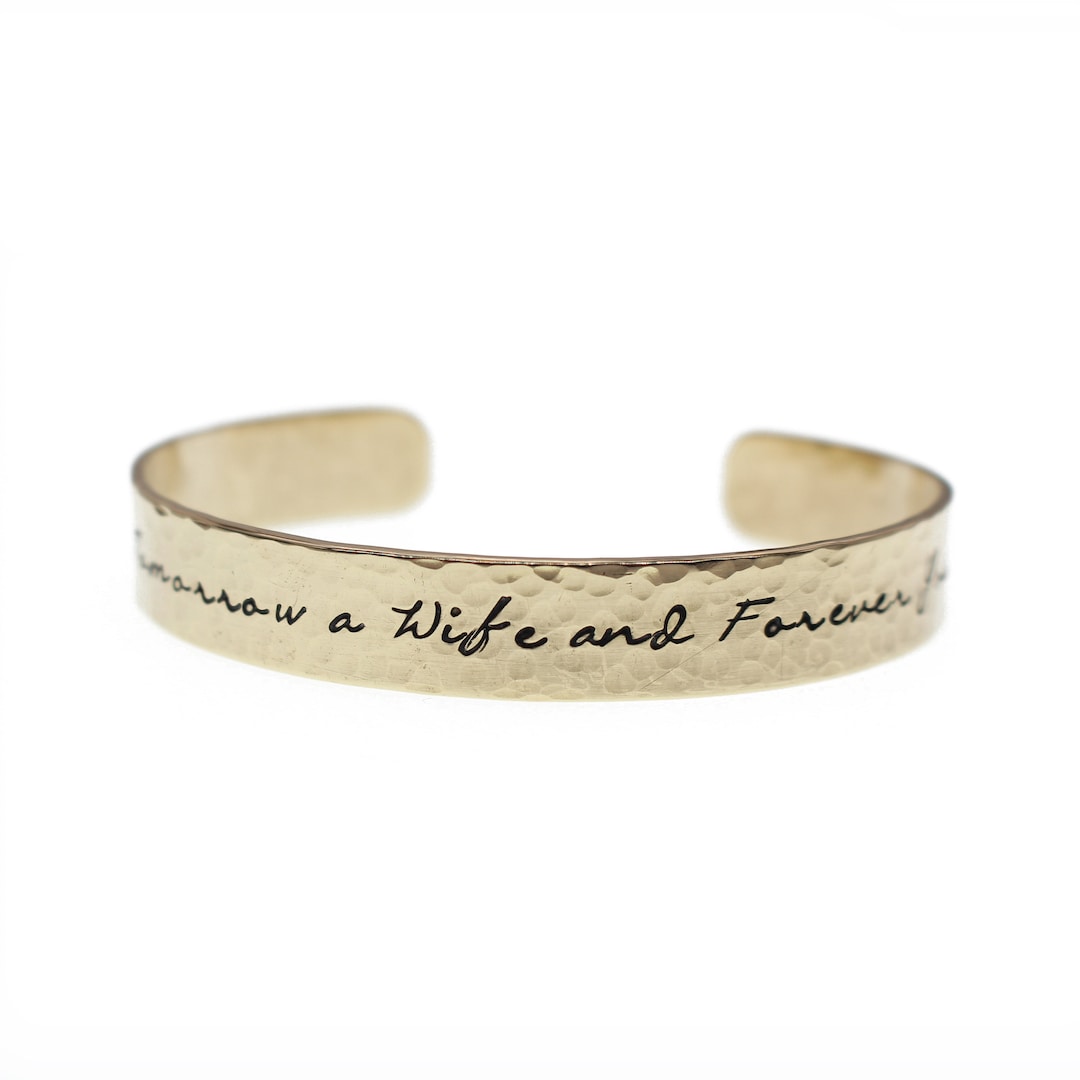 Mother of the Bride Cuff Bracelet, Personalized Custom Engraving ...