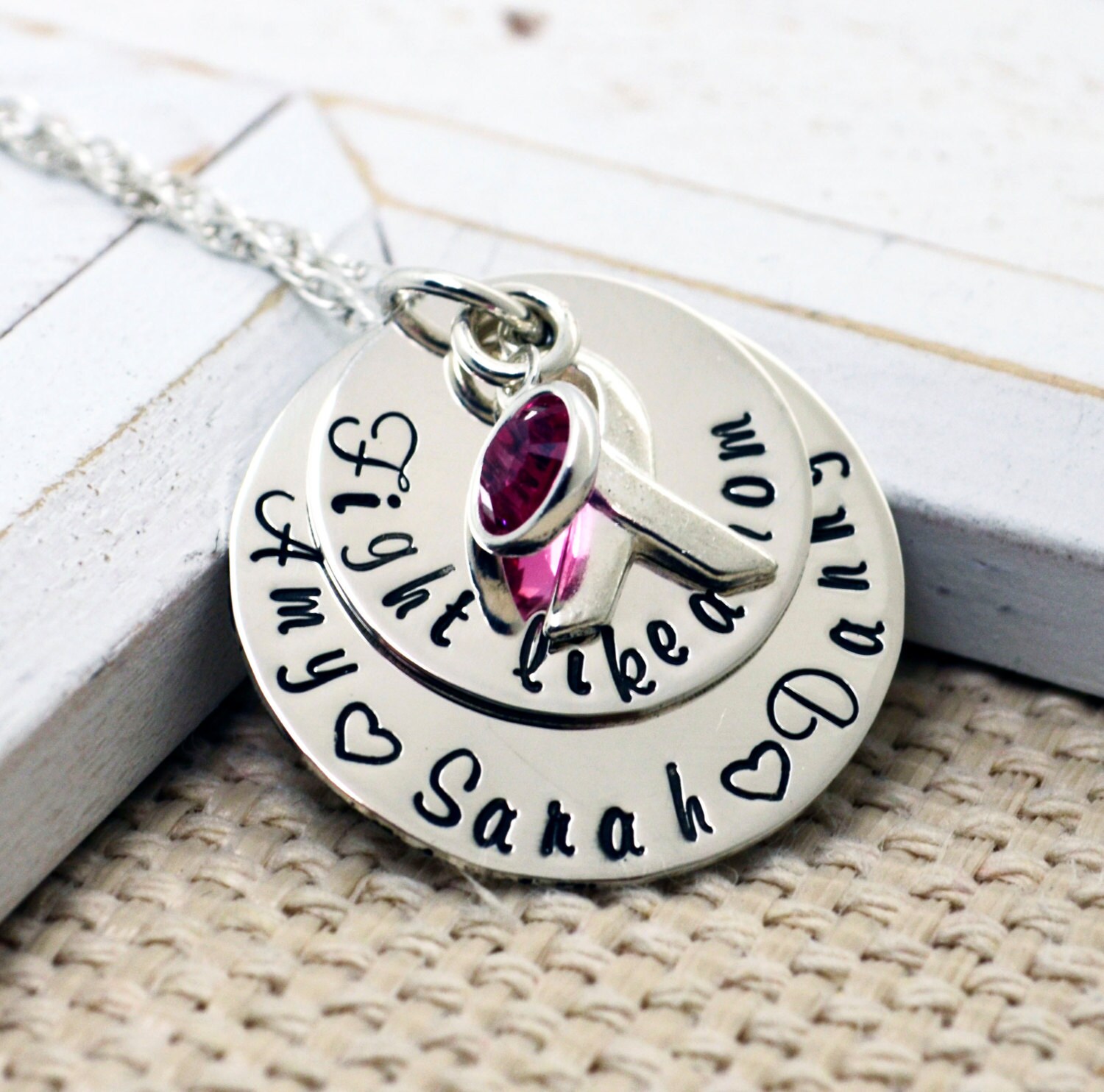Cancer Survivor, Breast Cancer Awareness Necklace -fight Cancer ...