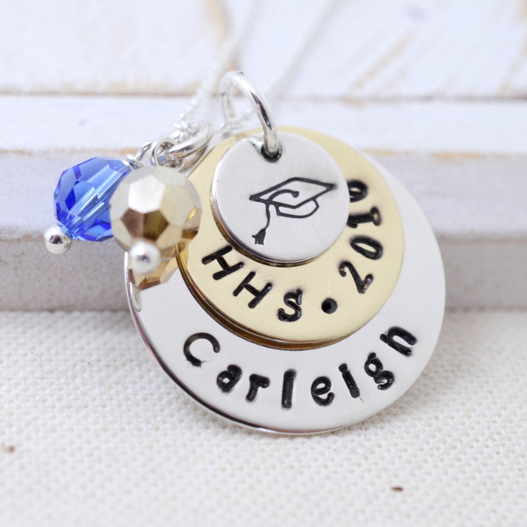 2023 Graduation Necklace Mixed Metals, Class of 2023 Seniors, High ...