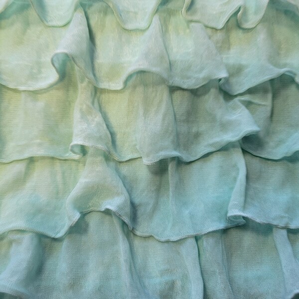Green Ruffle Fabric - Etsy