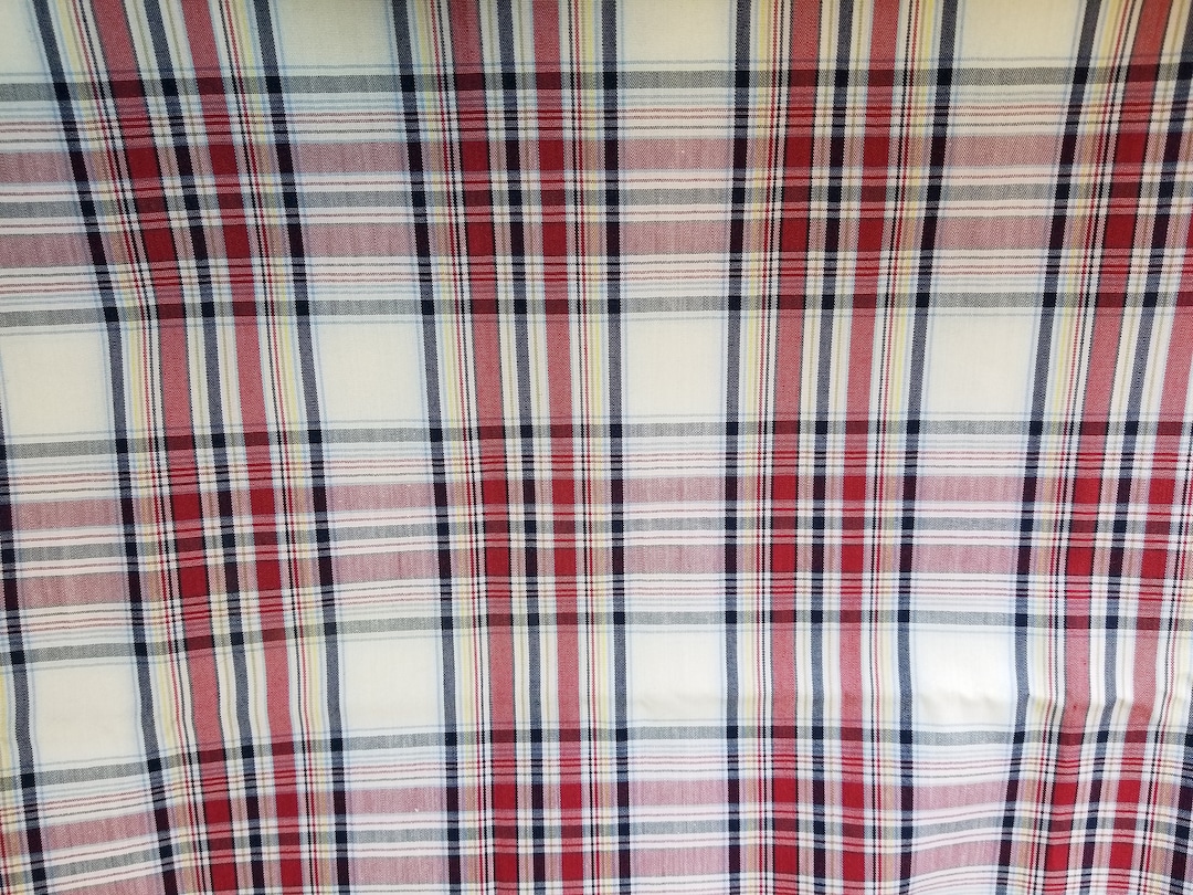 Multi-color Plaid on Cotton Fabric BTY - Etsy